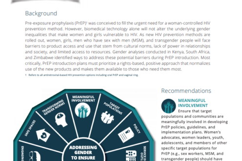 Addressing Gender to Ensure Effective PrEP Introduction - PrEPWatch