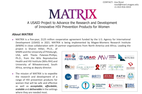 MATRIX Project Overview - PrEPWatch