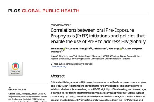 Correlations between Oral Pre-Exposure Prophylaxis (PrEP) Initiations ...