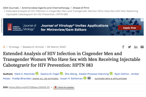 Extended Analysis of HIV Infection in Cisgender Men and Transgender ...