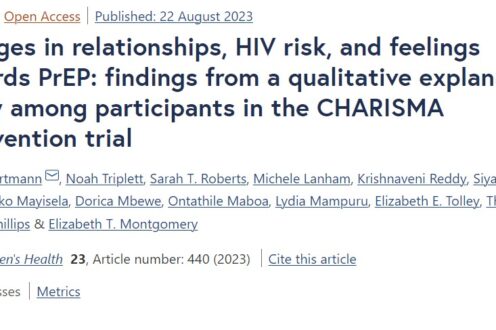 Changes in Relationships, HIV Risk, and Feelings towards PrEP: Findings from a qualitative ...