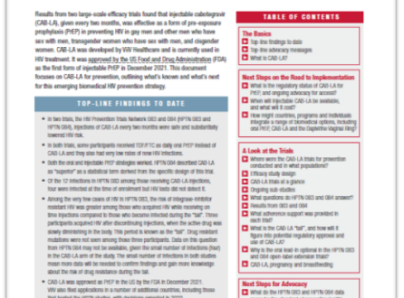 Advocates’ Primer on Injectable Cabotegravir for PrEP - PrEPWatch