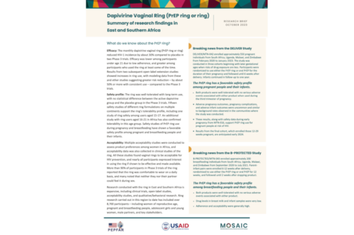 PrEP Ring Research Summary - PrEPWatch