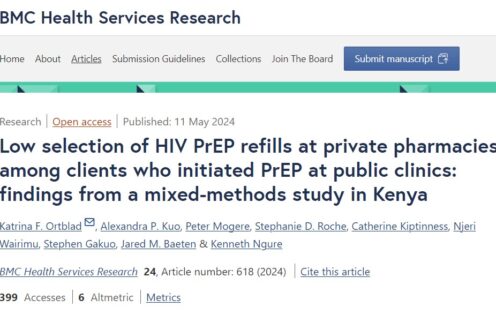 Low Selection of HIV PrEP Refills at Private Pharmacies among Clients ...