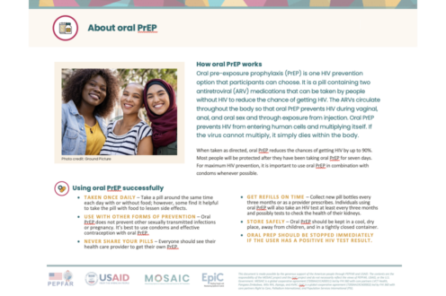Oral PrEP Factsheet - PrEPWatch